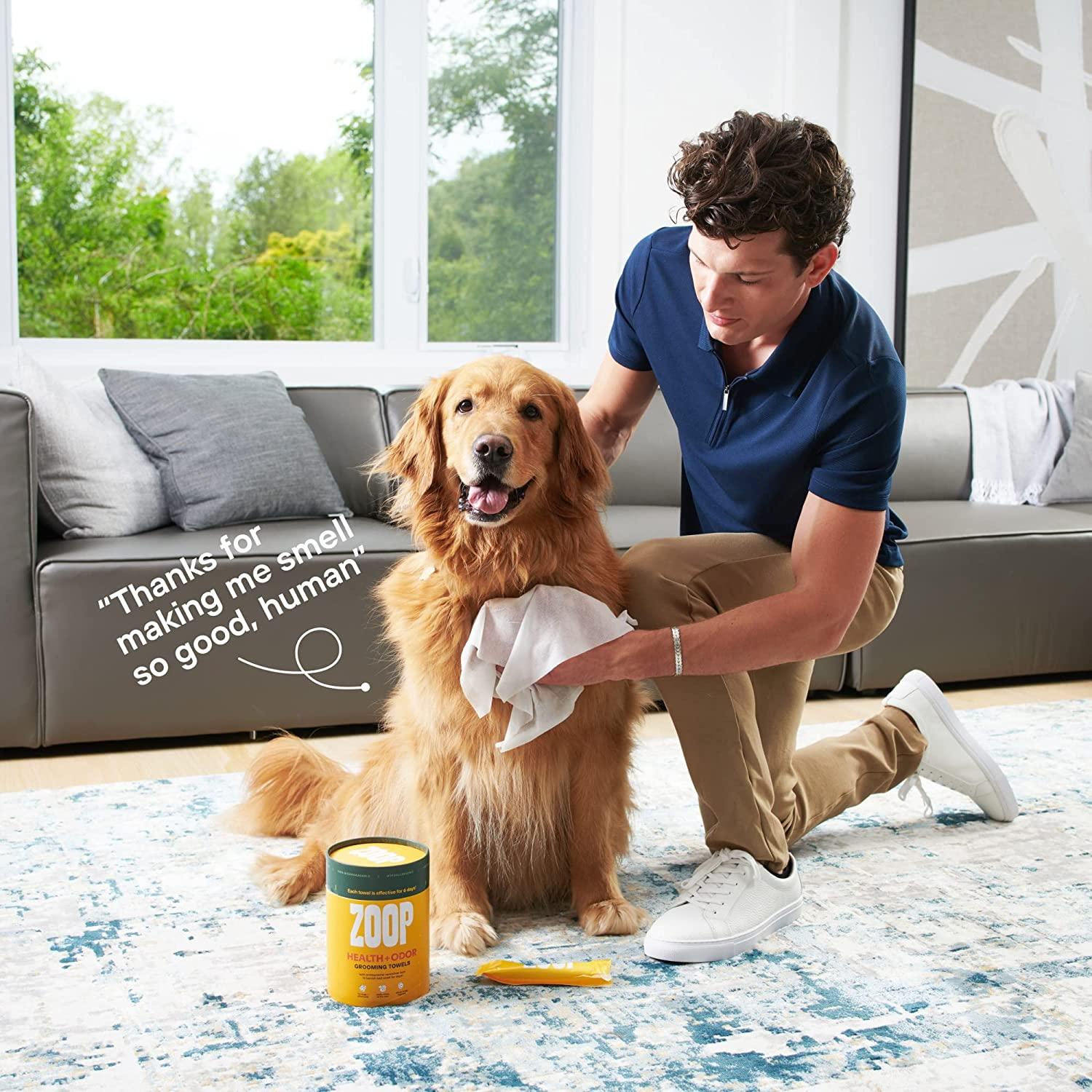 ZOOP Extra-Large Pet Wipes/Towels - Eliminates Whole-Body Odor ...