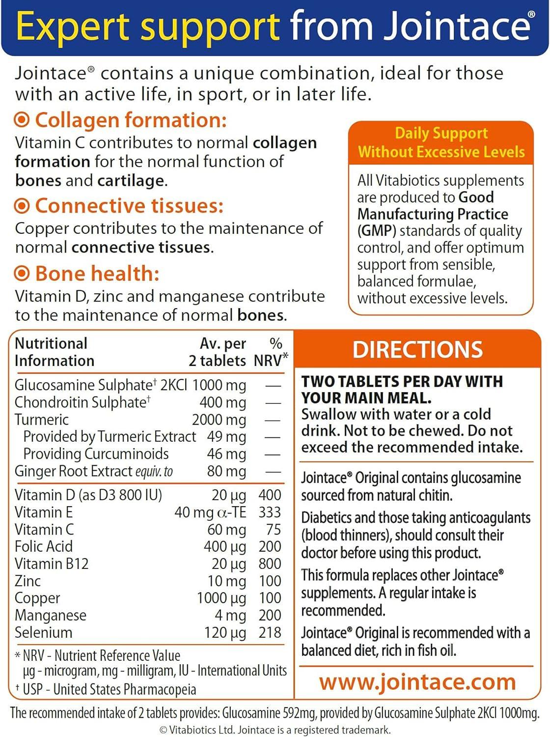 Vitabiotics Jointace Original 90 Count - Support Joint Health - Pack of ...