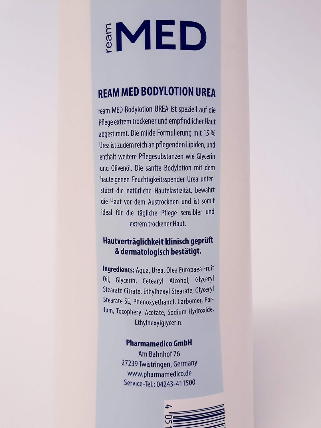 Ream Med Body Lotion 400 ml - 15% Urea for Intensive Moisturizing ...