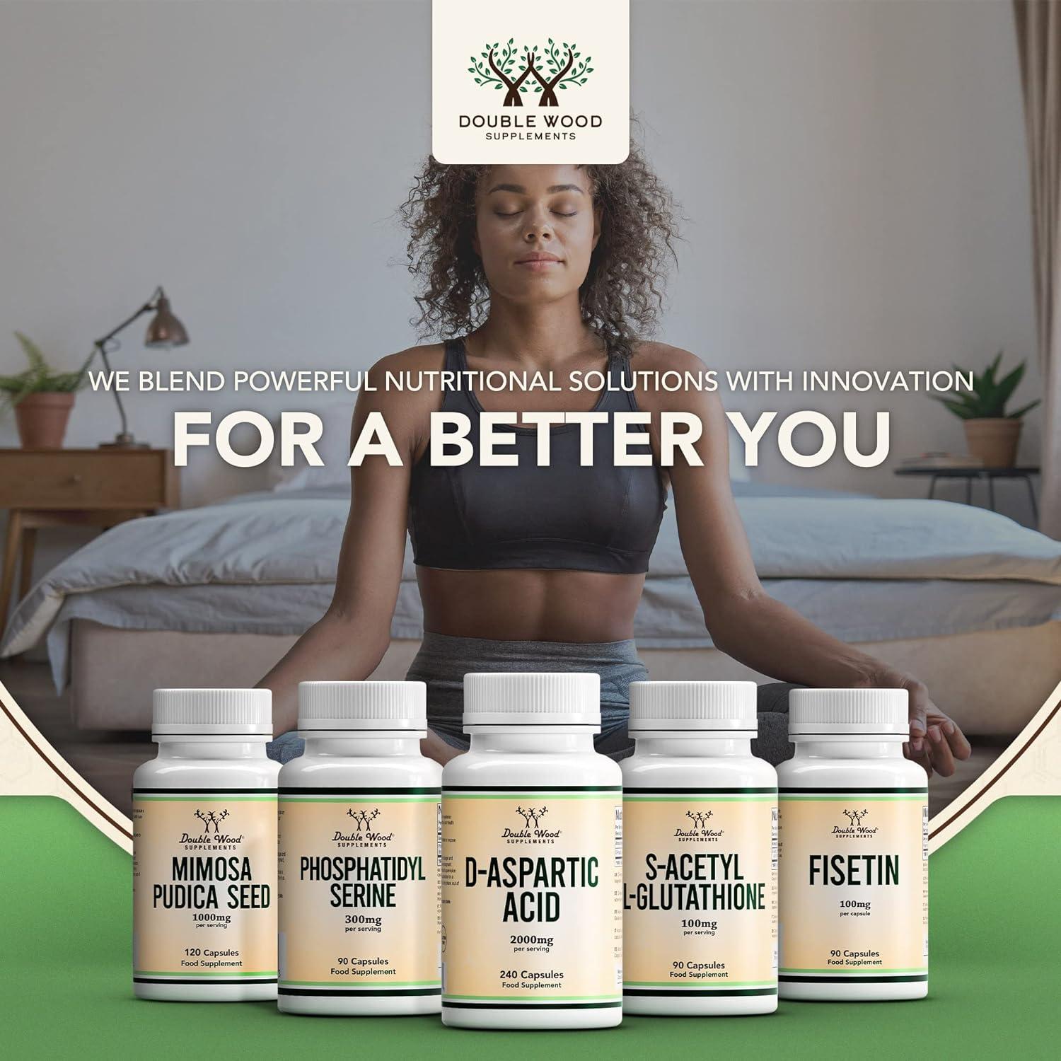 Double Wood D Aspartic Acid Supplement - 240 Capsules | 2000mg DAA per ...