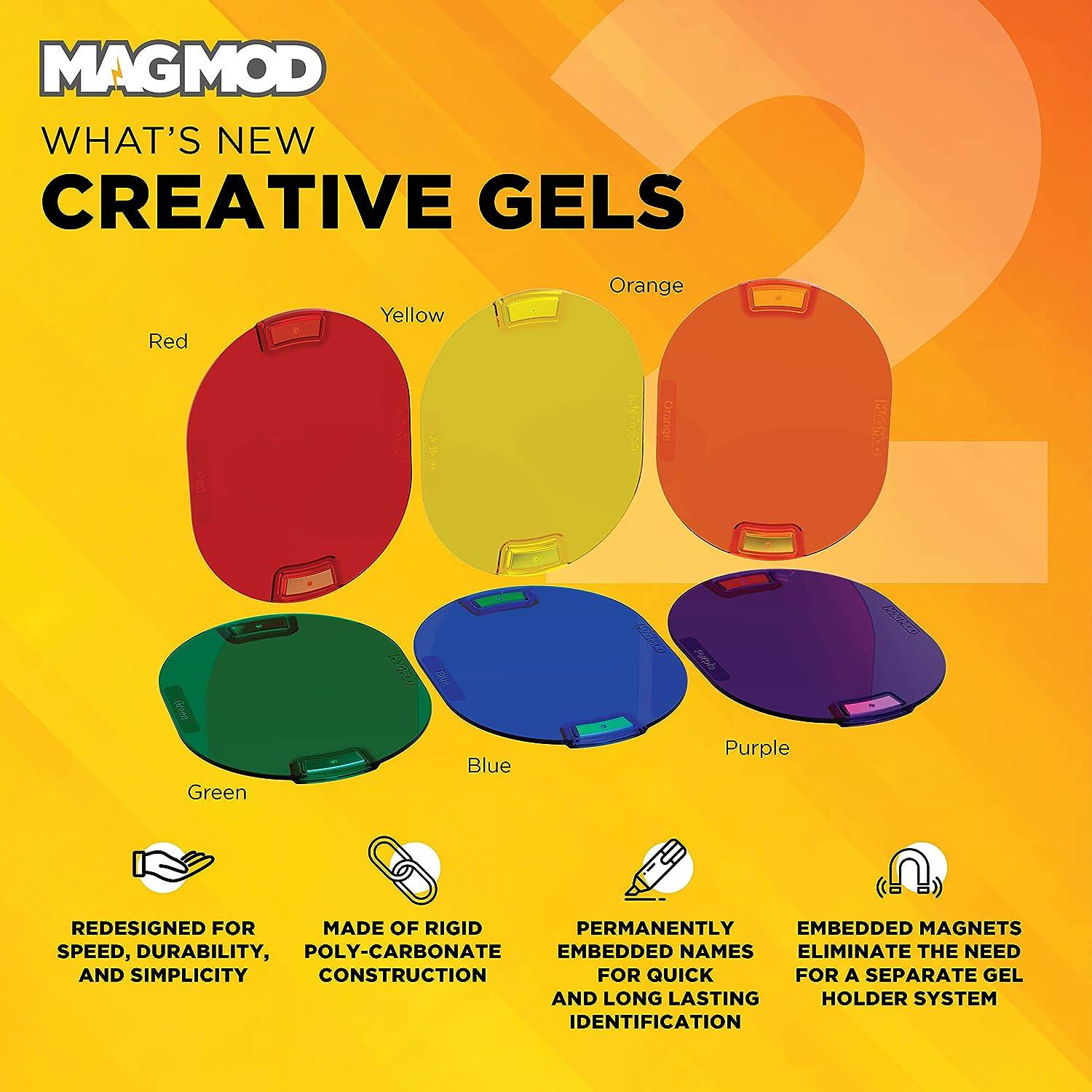 MagMod Pro Creative Gels - Set of 6 New & Improved Color Modifiers ...