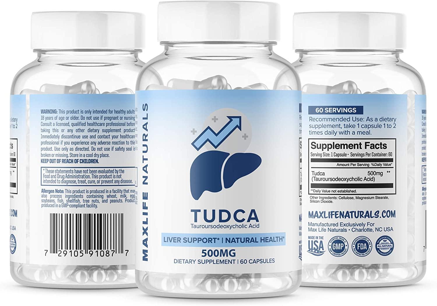 Tudca Liver Support Supplement - 500mg, 60 Servings - Aid Liver Detox ...