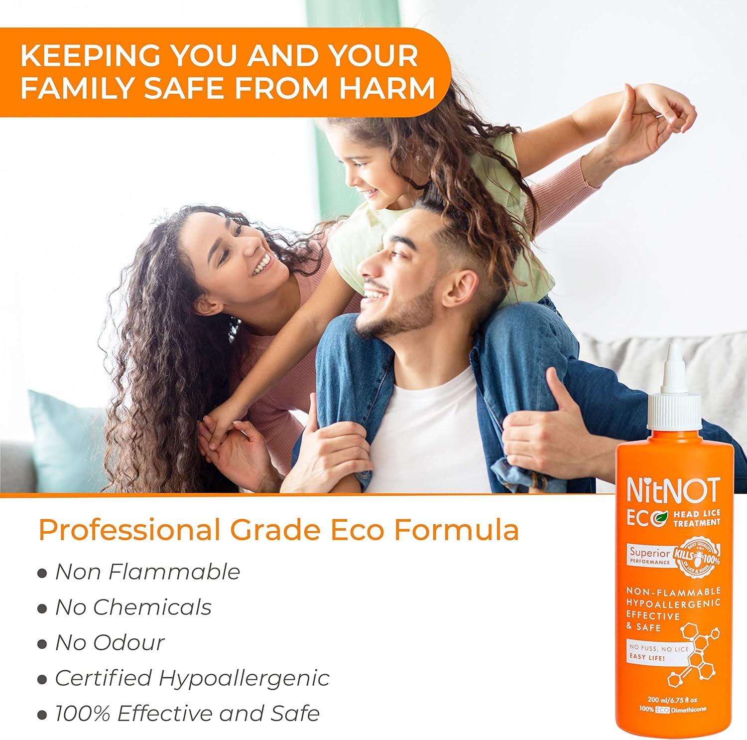 NitNOT Headlice Treatment - 100% Effective Lice & Nit Treatment Lotion ...