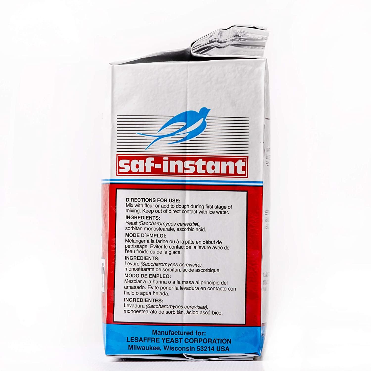 Saf Instant Yeast 1 lb Pouch (2-Pack) - Fast-Acting Bread Baking Yeast ...