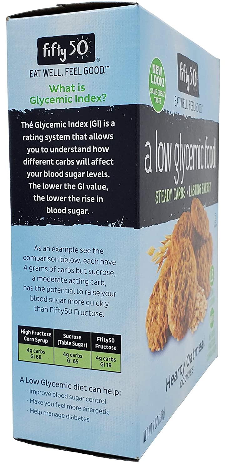 Fifty 50 Low Glycemic Hearty Oatmeal Cookies - 7 oz (198 g) | Healthy ...