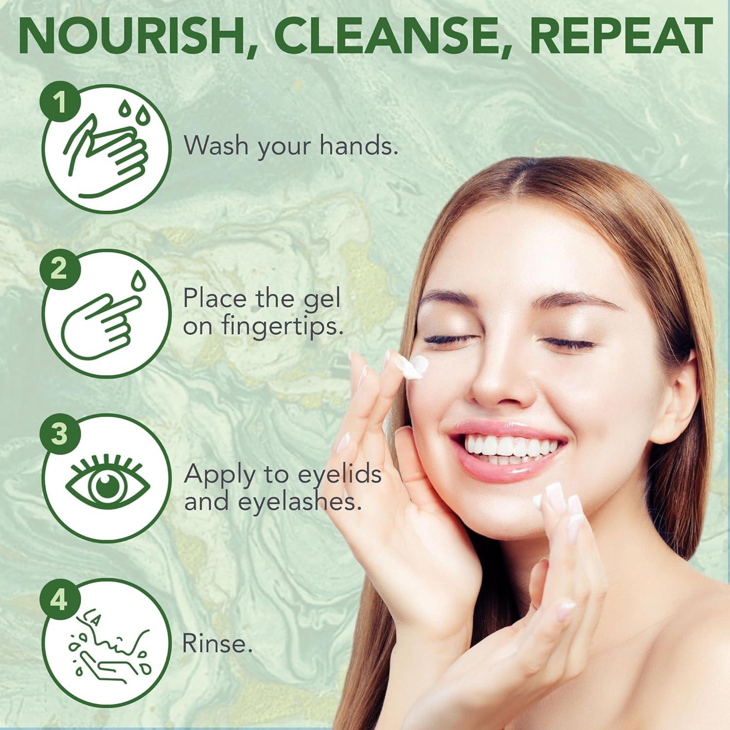 NOVEHA Tea Tree Eyelid Gel Cleanser - Relieve Blepharitis MGD & Dry Eye ...
