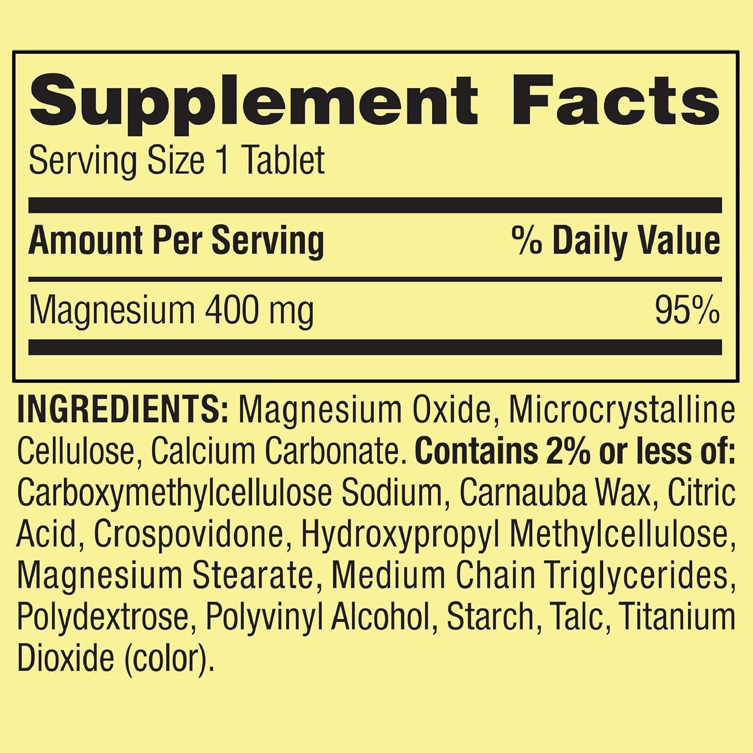 Spring Valley Magnesium 400mg 250 Tablets + Luall Sticker - Buy Now ...