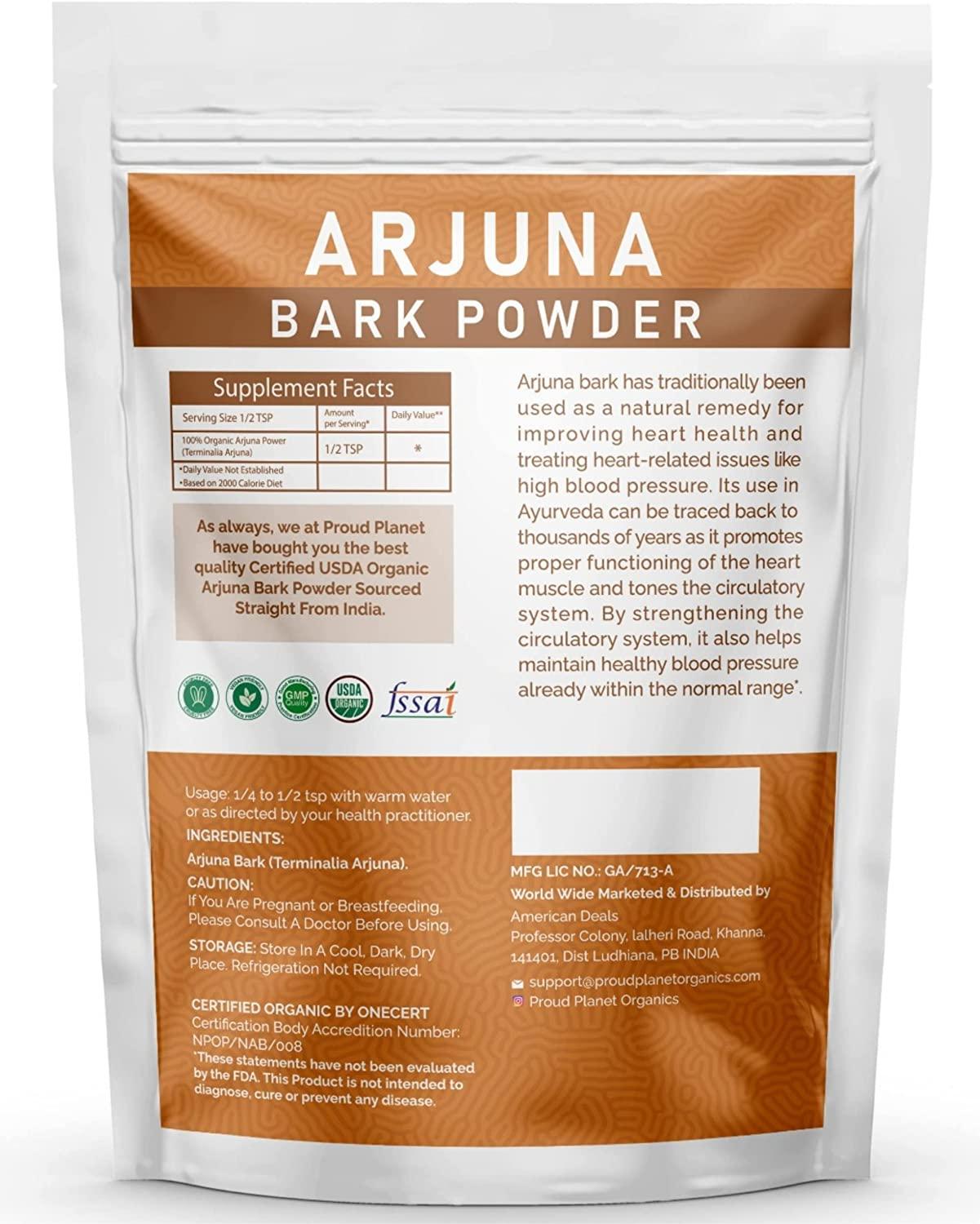 Organic Arjuna Bark Powder | Terminalia Arjuna | Ayurvedic Heart Health ...