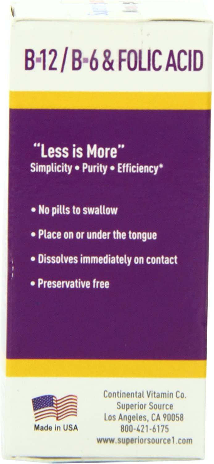 Superior Source B12, B6 & Folic Acid Multivitamin 1000mcg/2mg/800mcg ...