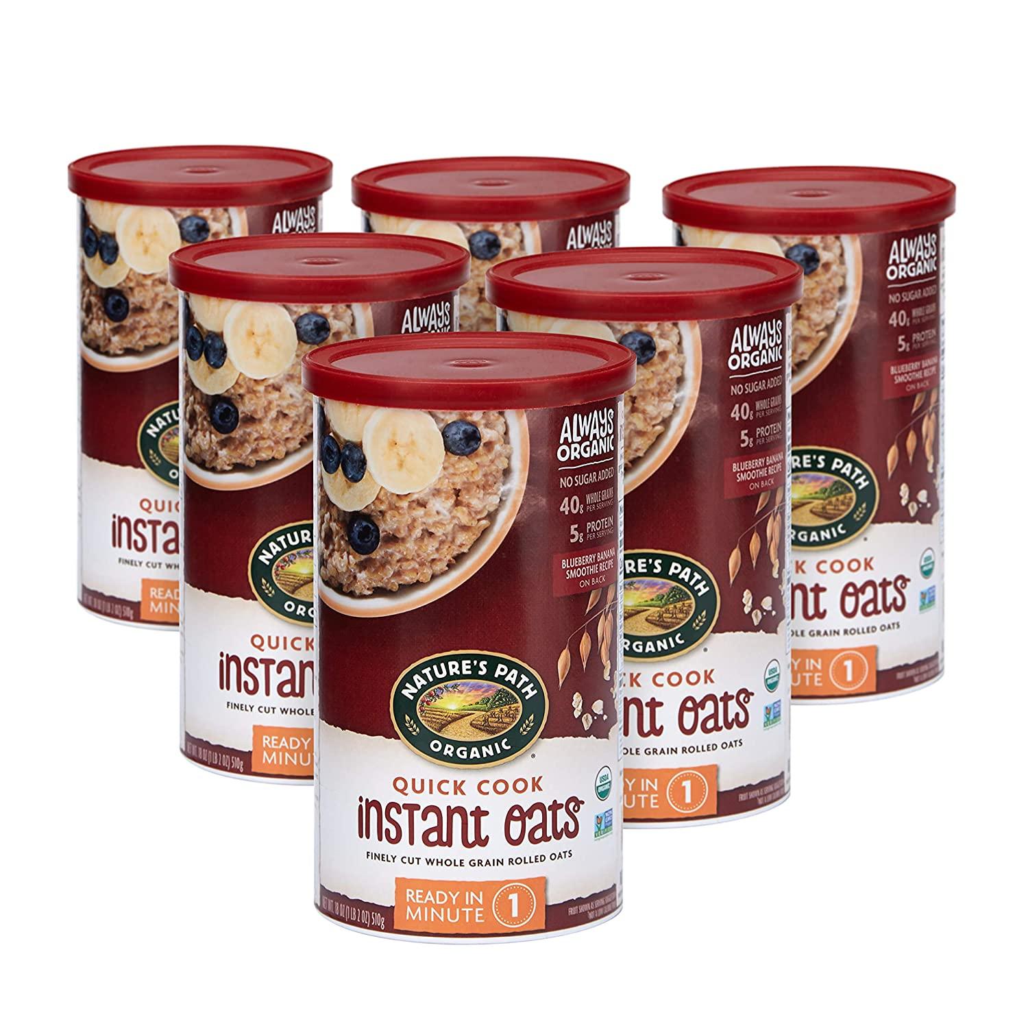 Natureâ€™s Path Organic Quick Cook Instant Oats - 1.12 lbs Canister ...