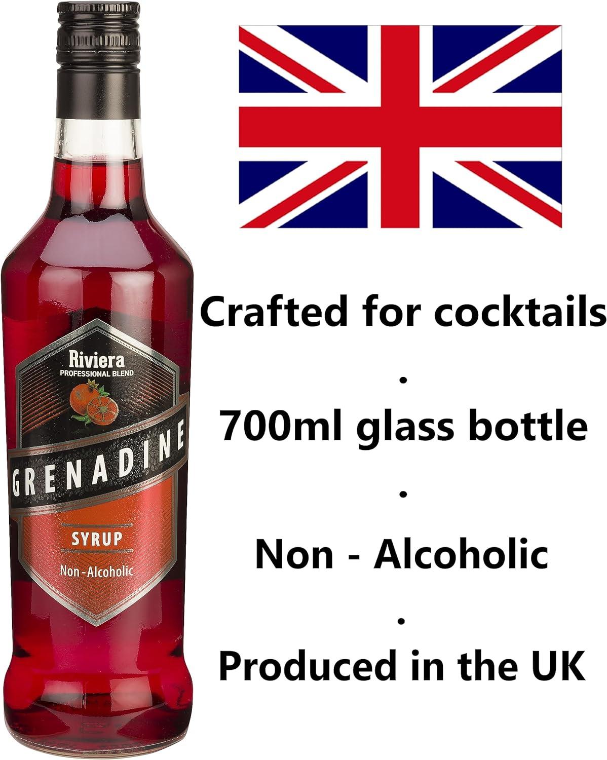 Riviera Premium Grenadine Syrup - 700ml | Perfect for Cocktails ...