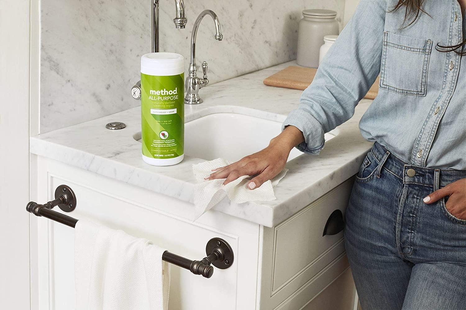 METHOD Pink Grapefruit All Purpose Cleaning Wipes - Refreshing 30 CT ...