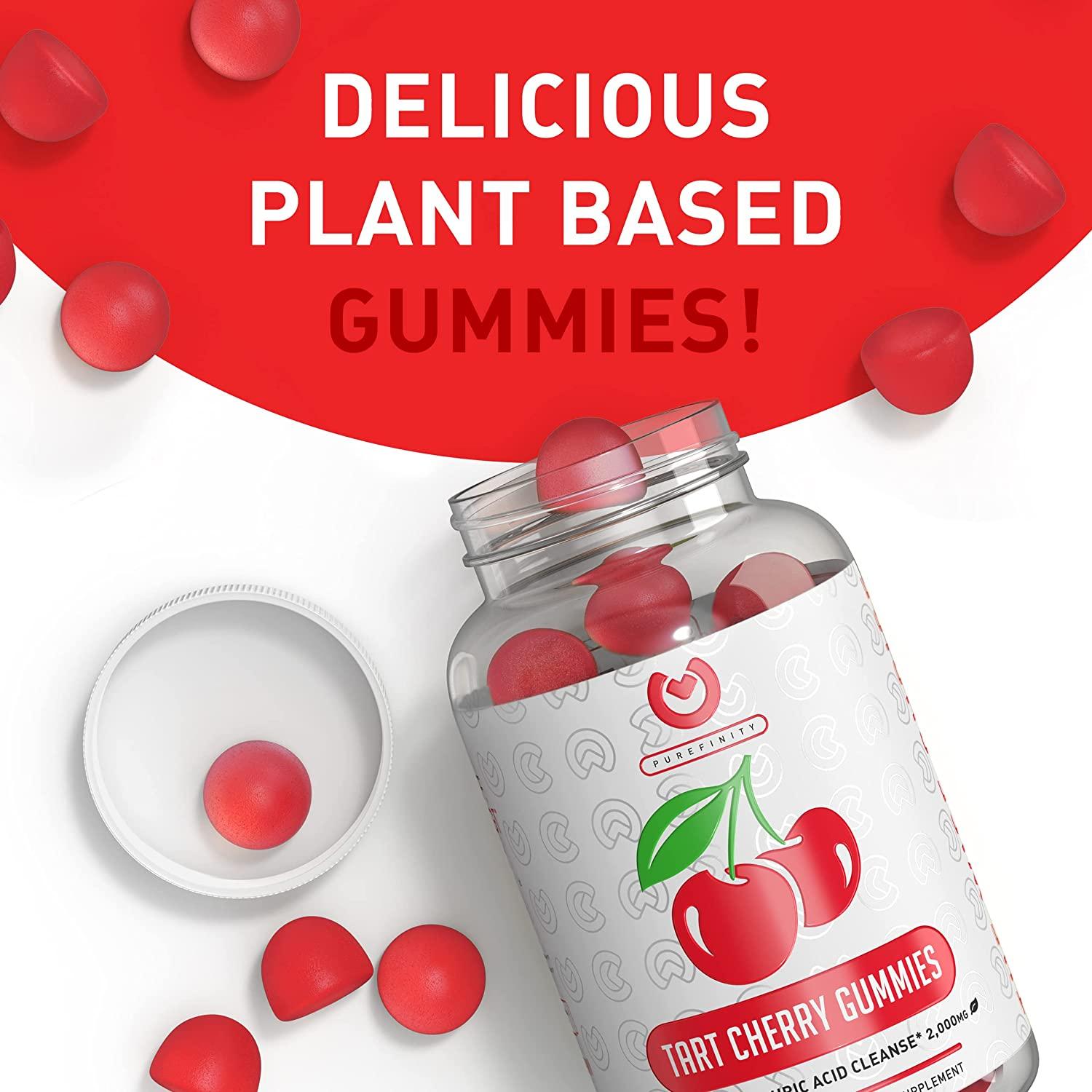 Tart Cherry Gummies Raw Vegan Cherry Extract Gummy Alternative to Tart ...