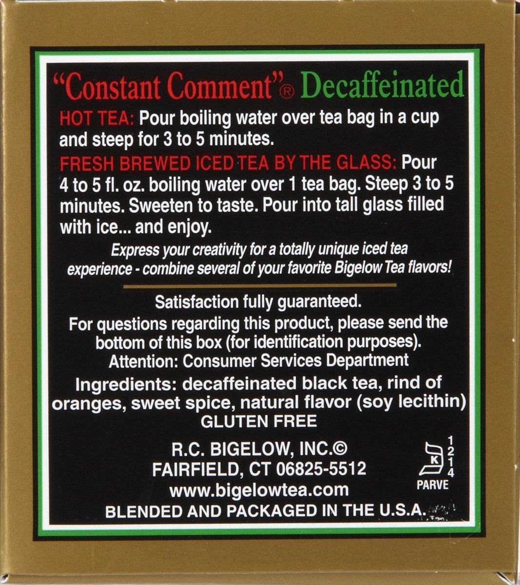 Bigelow Tea - Black Tea Constant Comment Decaffeinated - 20 Tea Bags ...