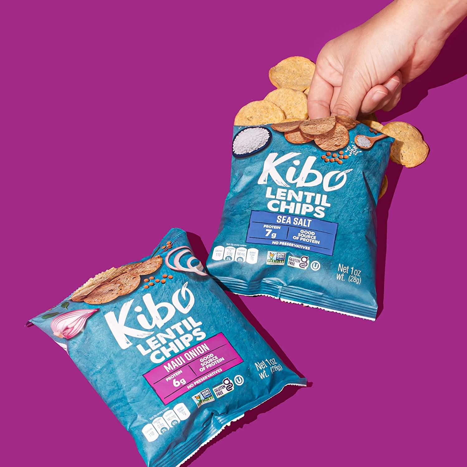 Kibo Lentil Chips Variety Pack - Gluten-Free Vegan Snacks - Non-GMO ...