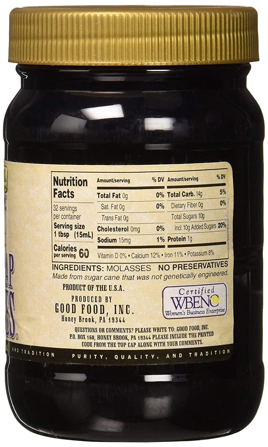 Golden Barrel Blackstrap Molasses 16 Fl. Oz - Premium Quality ...