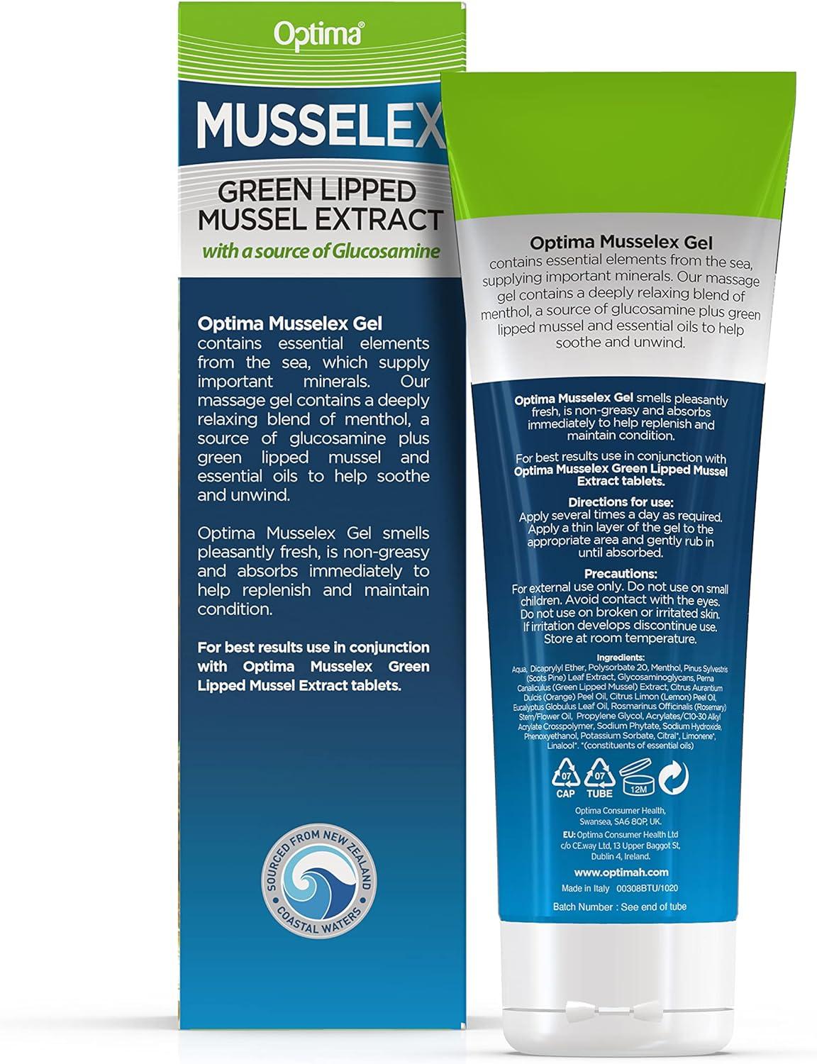 Optima MusselEx Gel Natural Cruelty Free Green Lipped Mussel Extract ...