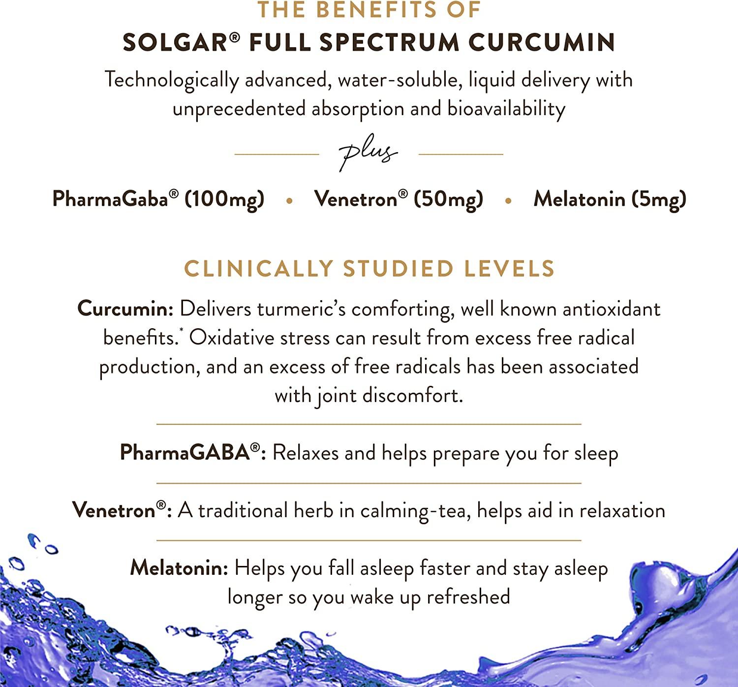 Buy Solgar Full Spectrum Curcumin Sleep Ease 60 Licaps - Enhance Sleep ...