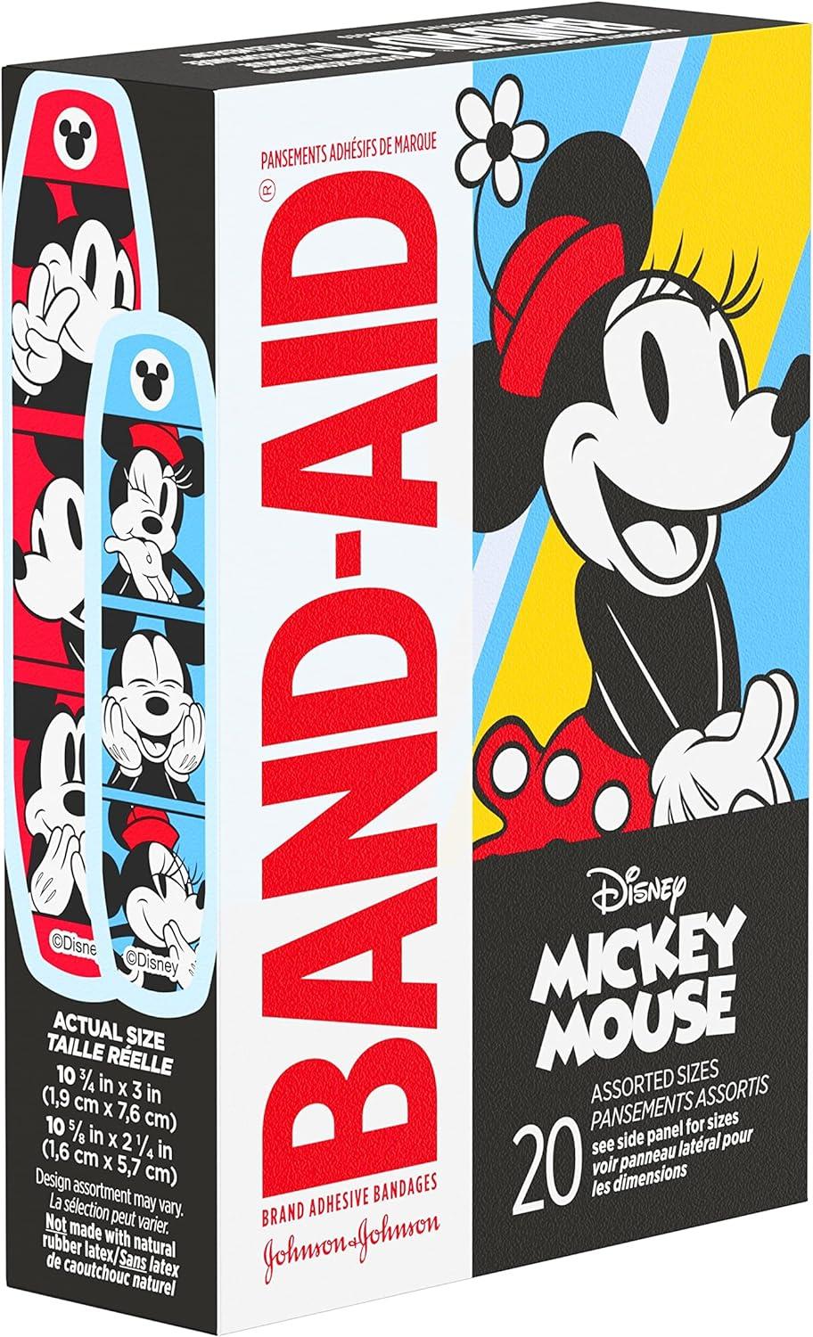 Band-Aid Adhesive Bandages with Disney's Mickey Mouse Fun Designs - 20 ...