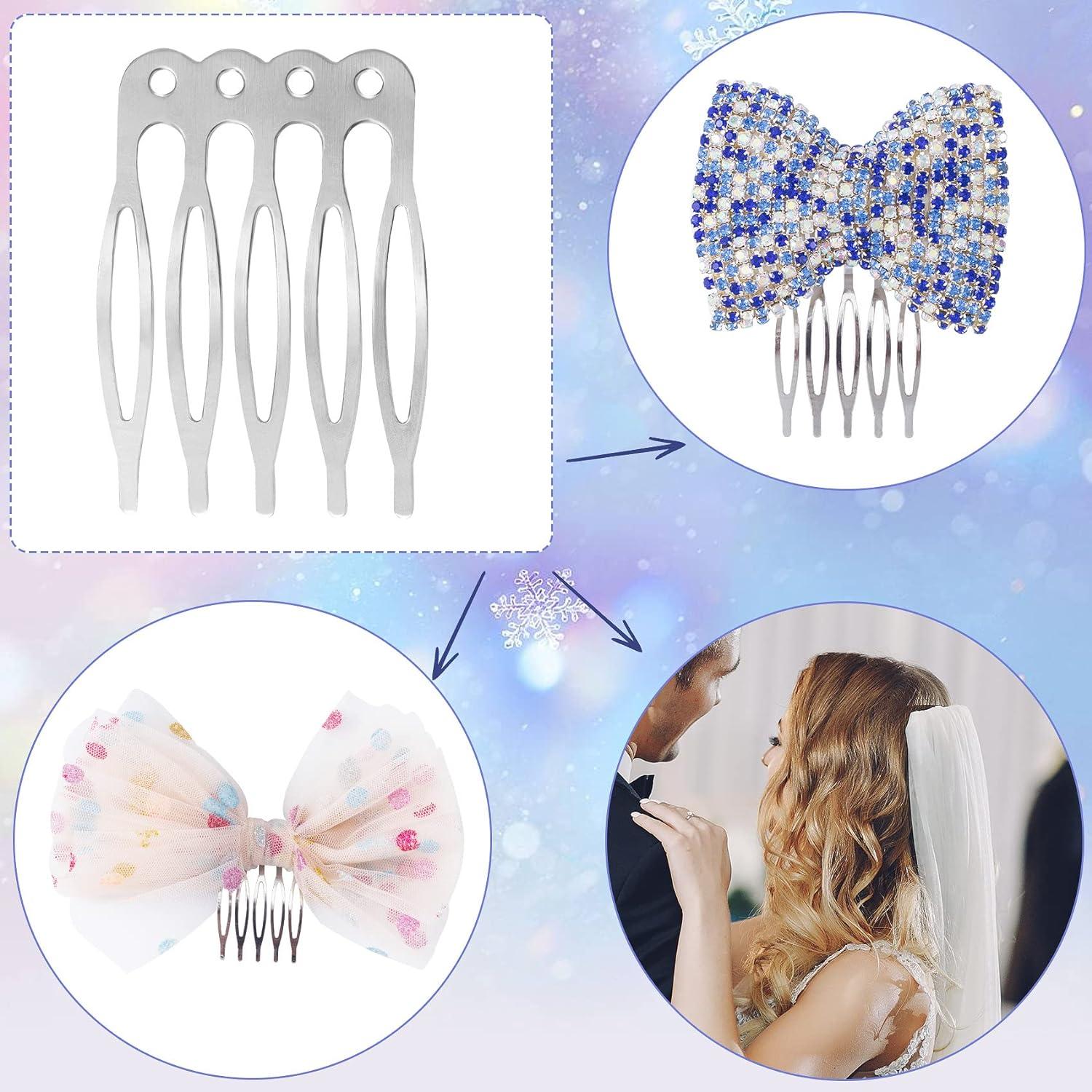 ANCIRS 50 Pack Metal Hair Side Combs for Women - Bridal Wedding Hair ...