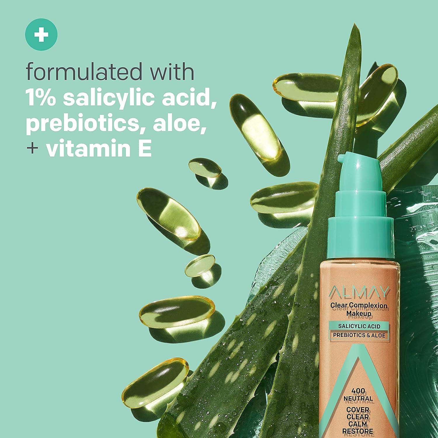 Almay Clear Complexion Acne Foundation Makeup - Lightweight Medium ...