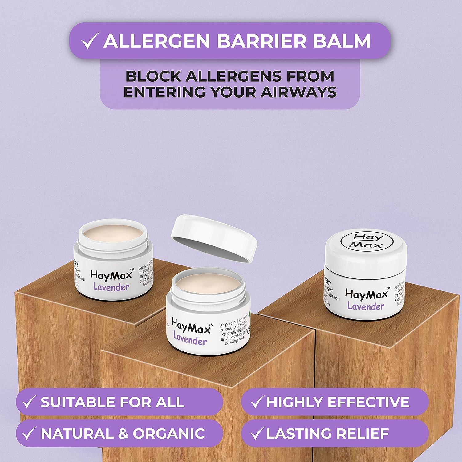 HayMax Lavender Allergen Barrier Balm 5ml - Organic Non-Drowsy Relief ...