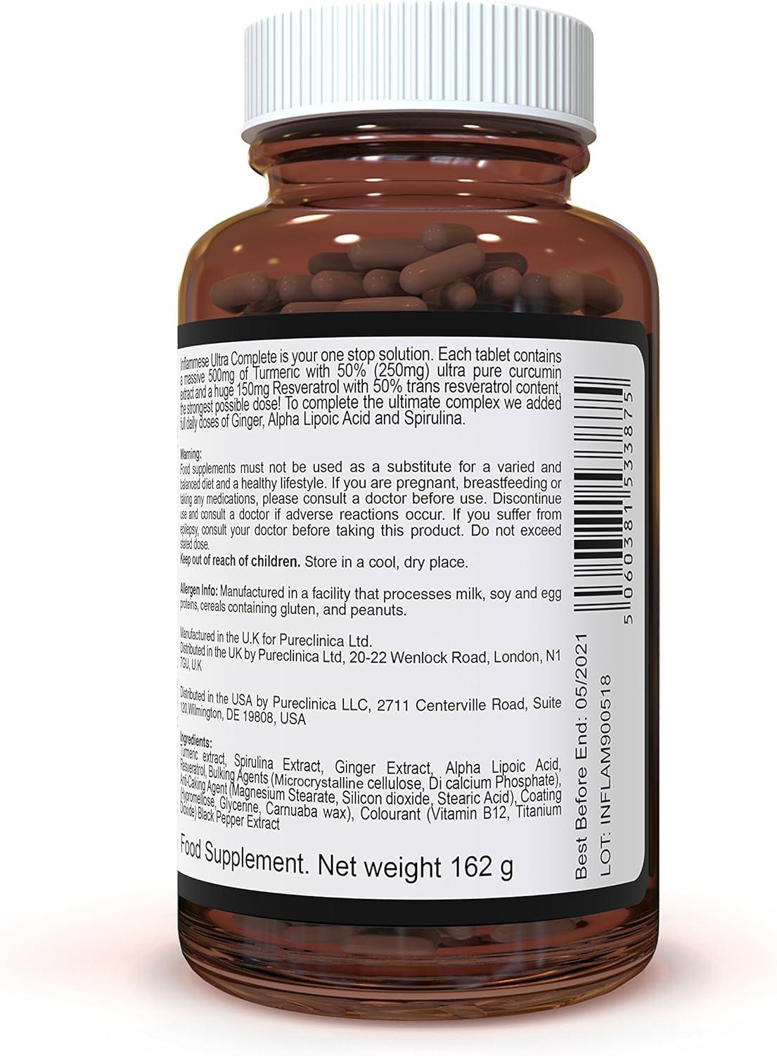 InflamEase Ultra Complete 1305mg x 540 Tablets (5-in-1 Supplement) - 6 ...
