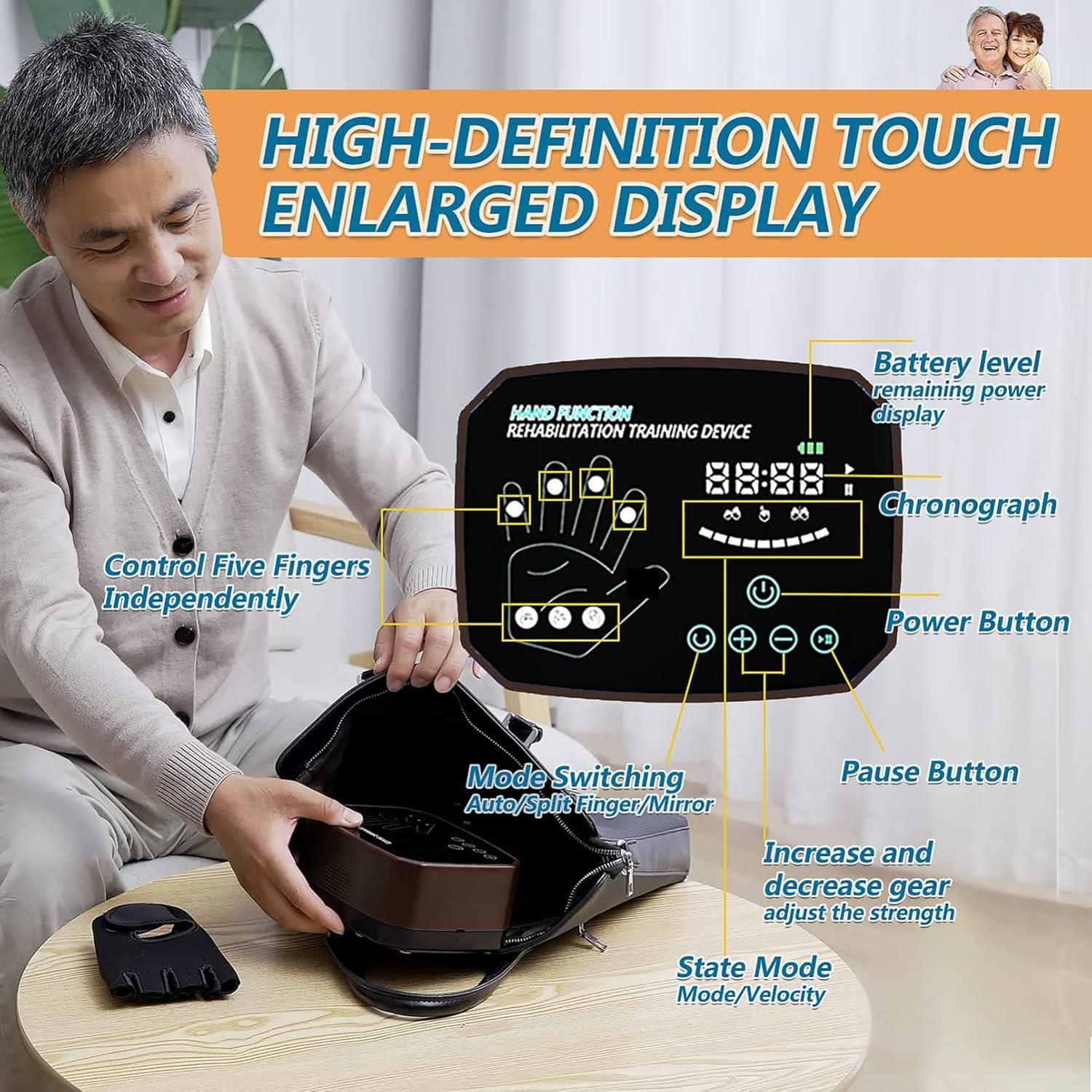 Hand Rehabilitation Robot Gloves 5 trachea independent control 4-pump ...