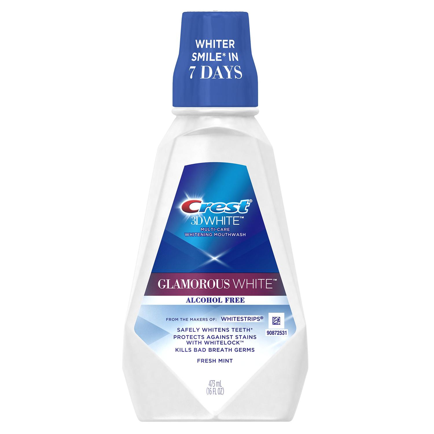Crest 3D White Glamorous White Alcohol Free Mouthwash - Multi-Care ...