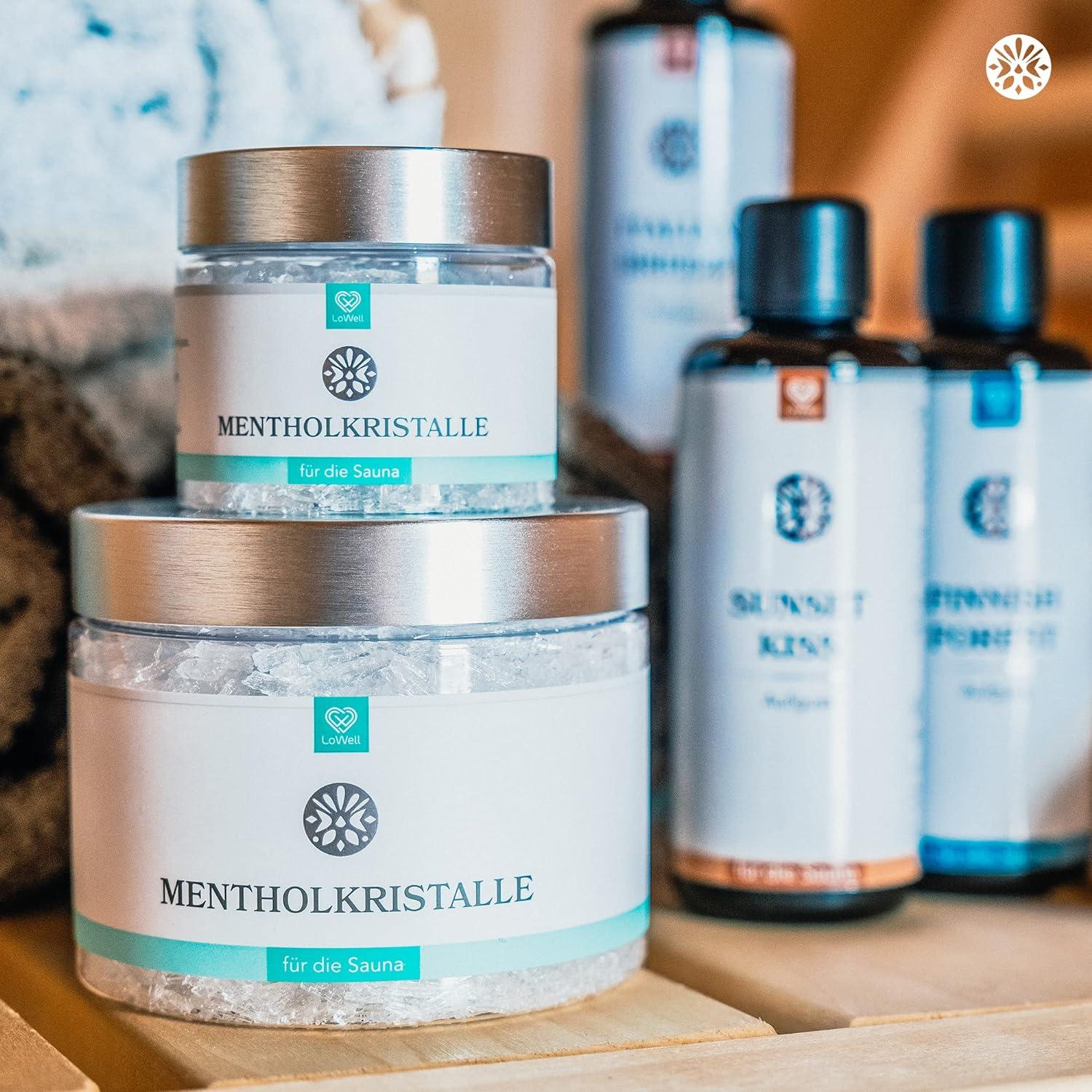 LOWELL 200g Menthol Crystals - 100% Pure Mint Sauna Infusion | Reusable ...