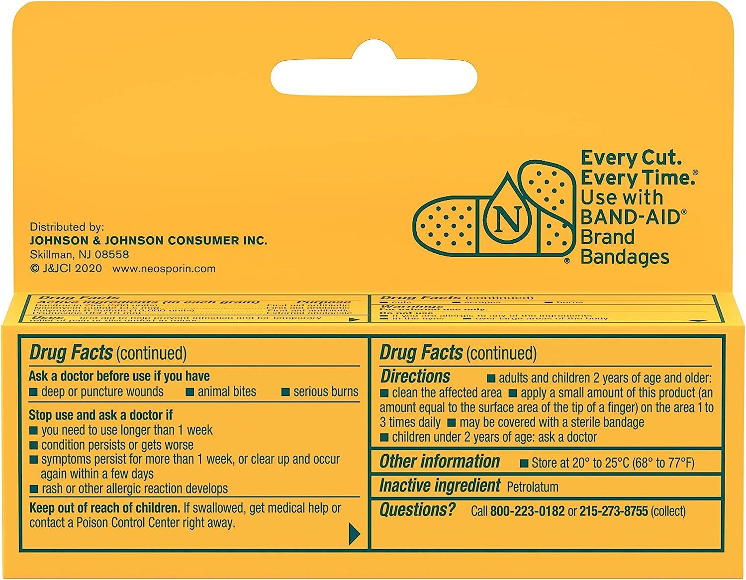 Neosporin Dual Action Burn Relief Ointment (.5 oz) | Infection ...