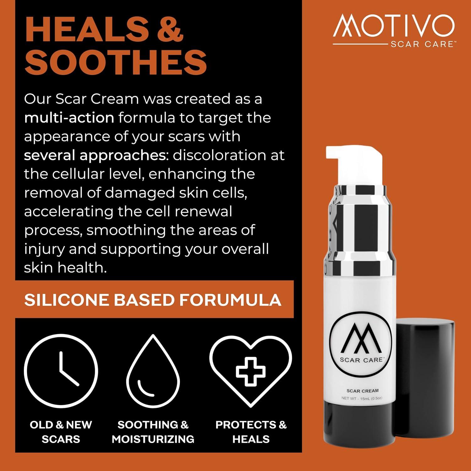 Motivo Advanced Scar Care Bundle: Scar Tape & Cream - Water & Sweat ...
