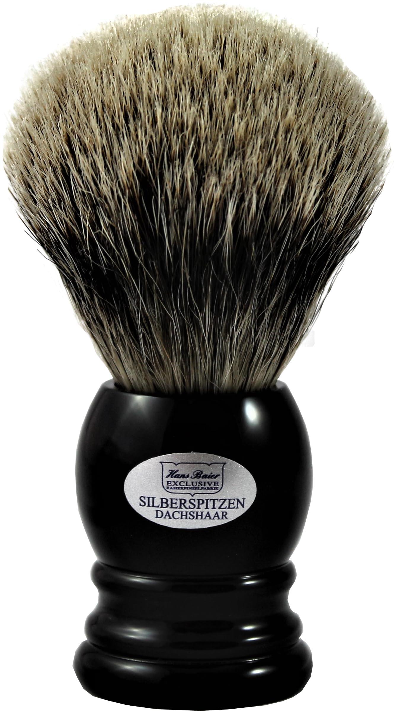 Hans Baier Exclusive Shaving Brush - Premium Acrylic Black for Luxury ...