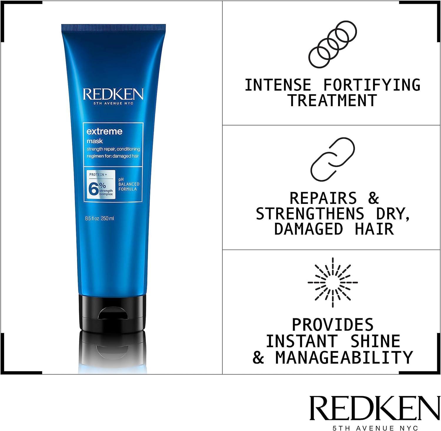 REDKEN Extreme Hair Mask Treatment 250ml - Fortifies & Strengthens ...