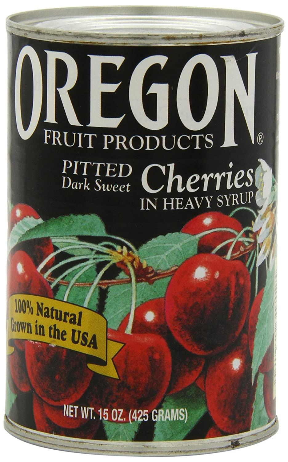 Oregon Fruit Dark Sweet Cherries In Heavy Syrup 15oz Pack Of 8