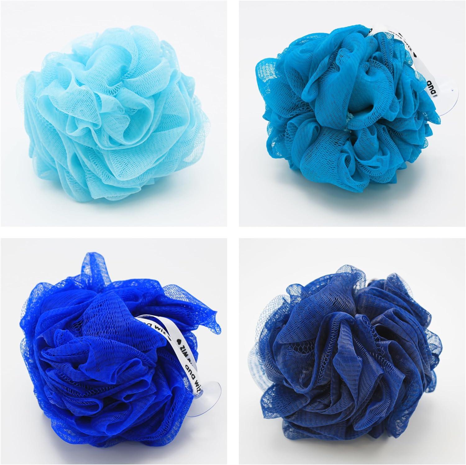 Premium Bath Puffs Made from 100% Recycled Materials | Pack of 4 Super ...