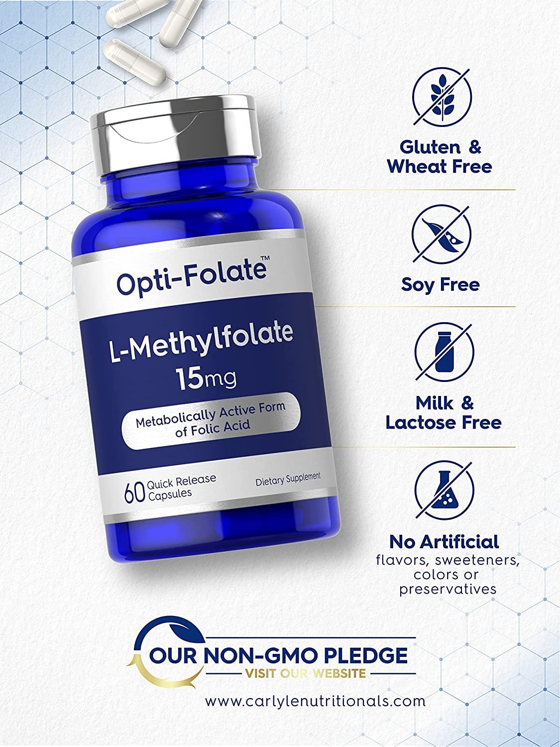 Carlyle Opti-Folate L Methylfolate 15mg - 60 Capsules | Premium Folate ...