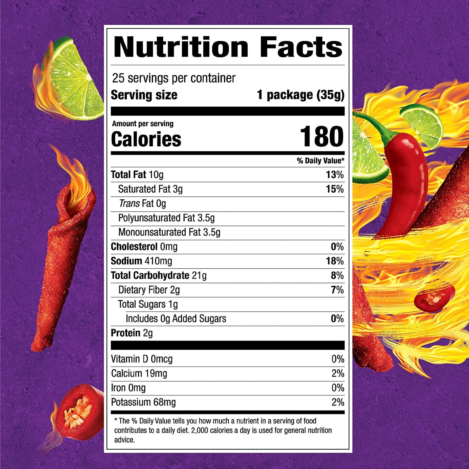 Takis Mini Fuego Rolled Tortilla Chips - 25 Snack Packs | Hot Chili ...