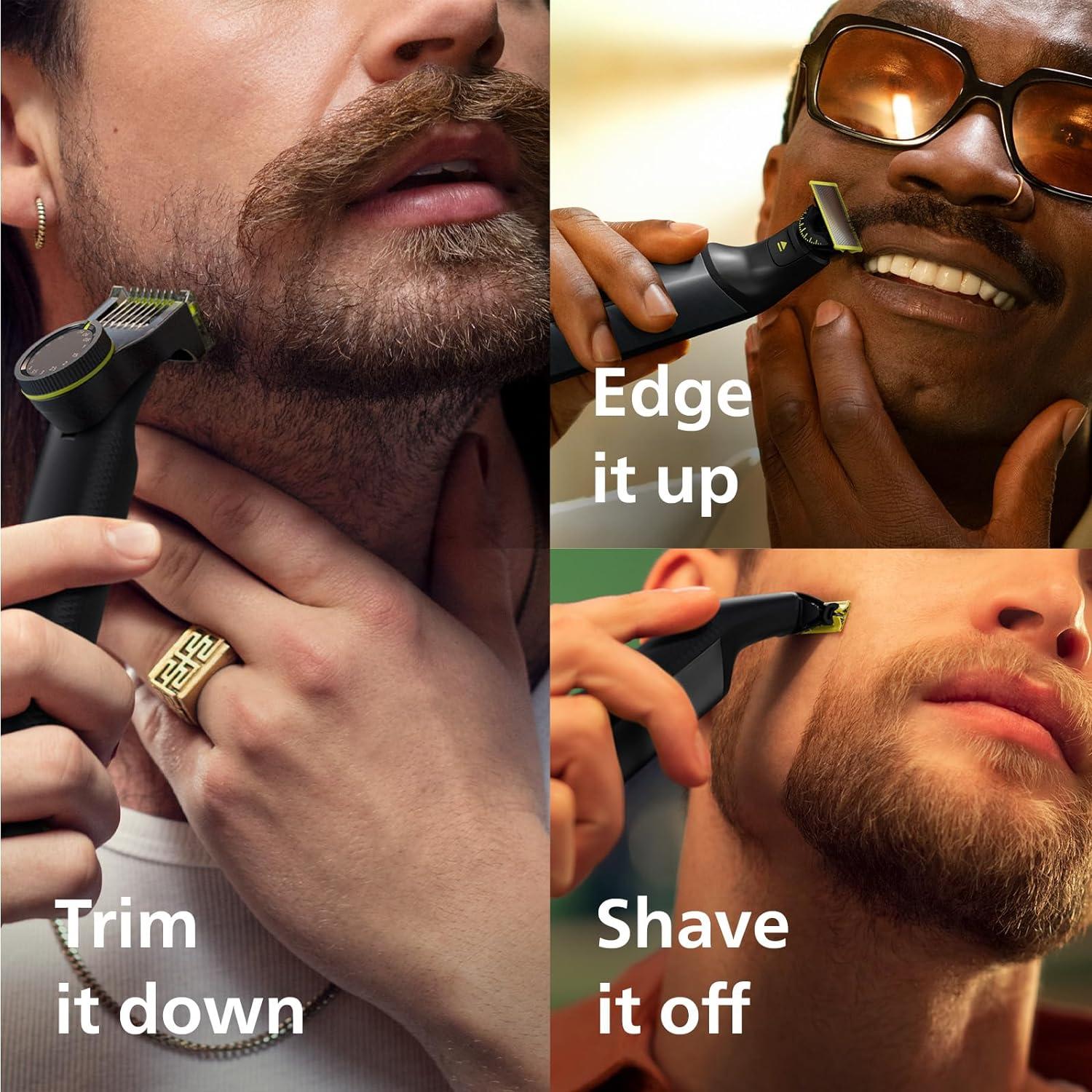 Philips OneBlade Pro 360 Hybrid Face + Body - Electric Beard Trimmer ...