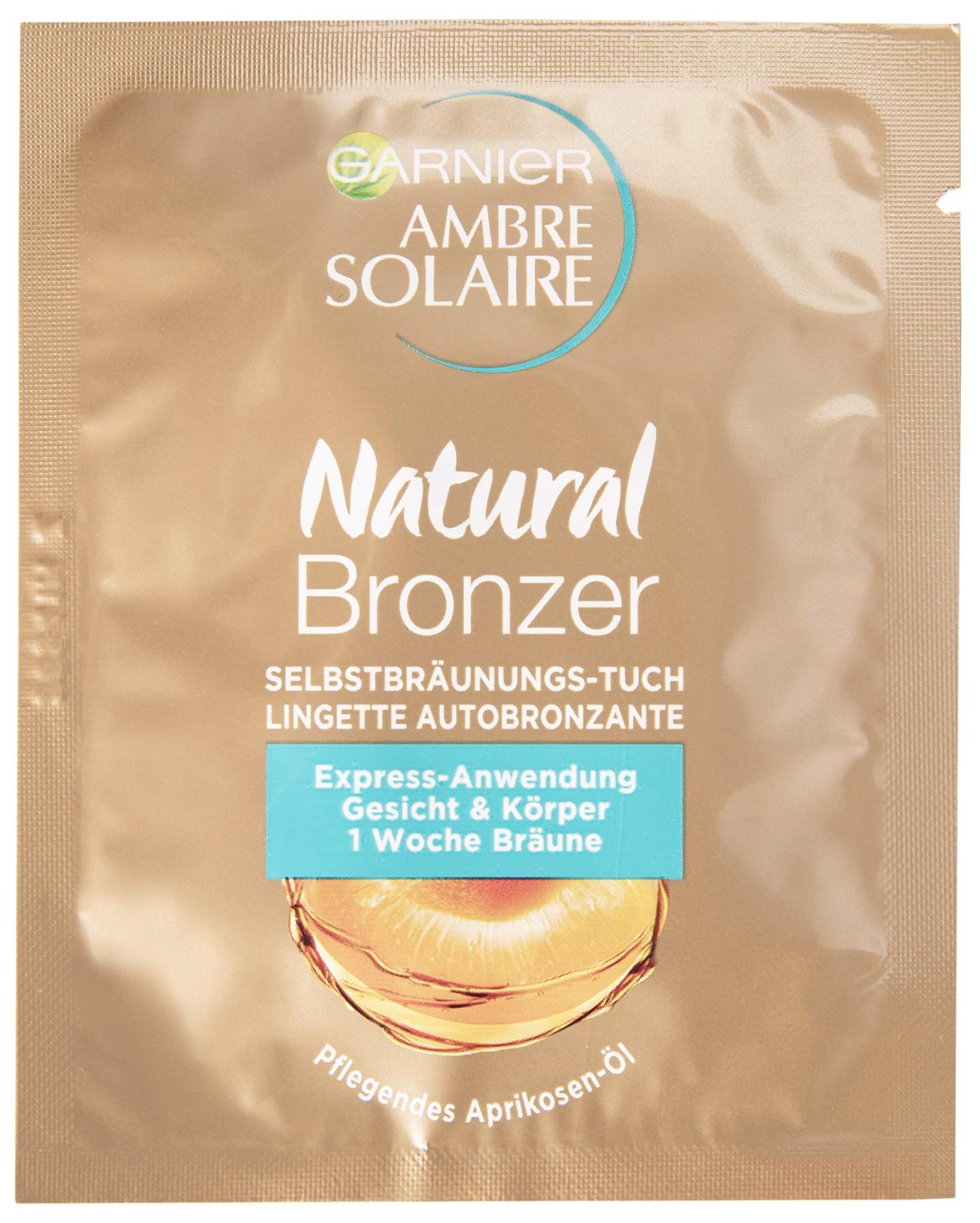Garnier Ambre Solaire Self-Tanning Towels - Apricot Kernel Oil Tanning ...