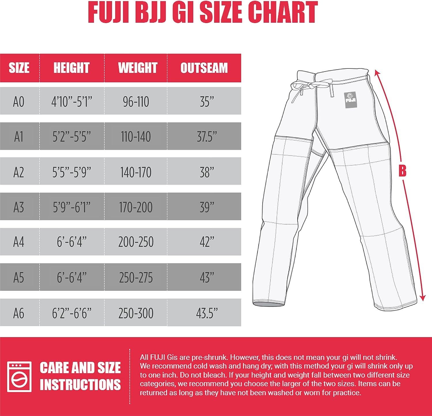 Fuji BJJ Gi Pants A5 | Premium Jiu Jitsu Bottoms for Men - Lightweight ...