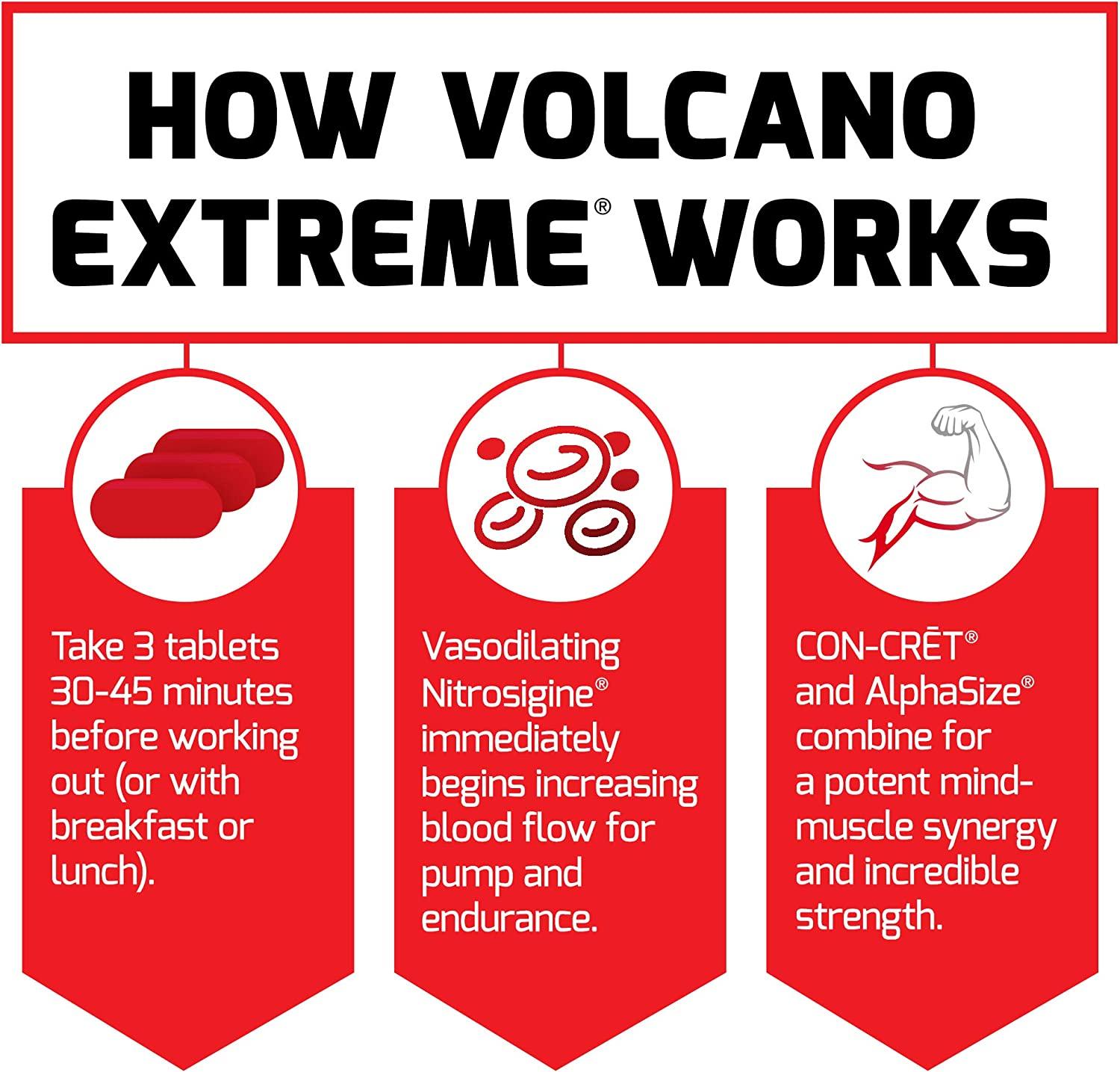 Volcano Extreme 2-Pack: Pre Workout Nitric Oxide Booster with Creatine ...