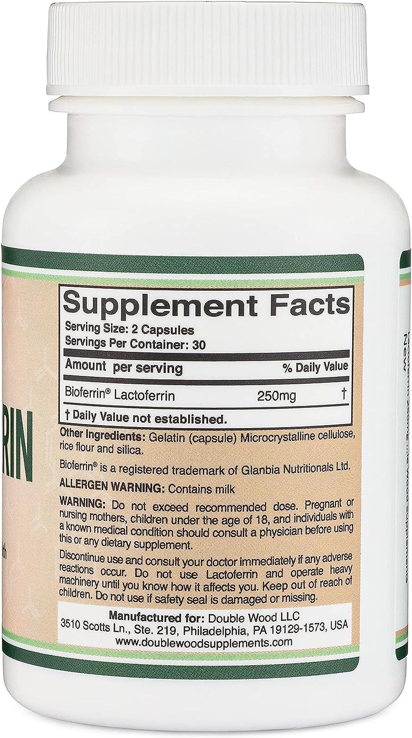 Lactoferrin 250mg (60 Capsules) - Patented Bioferrin Formula for Iron ...