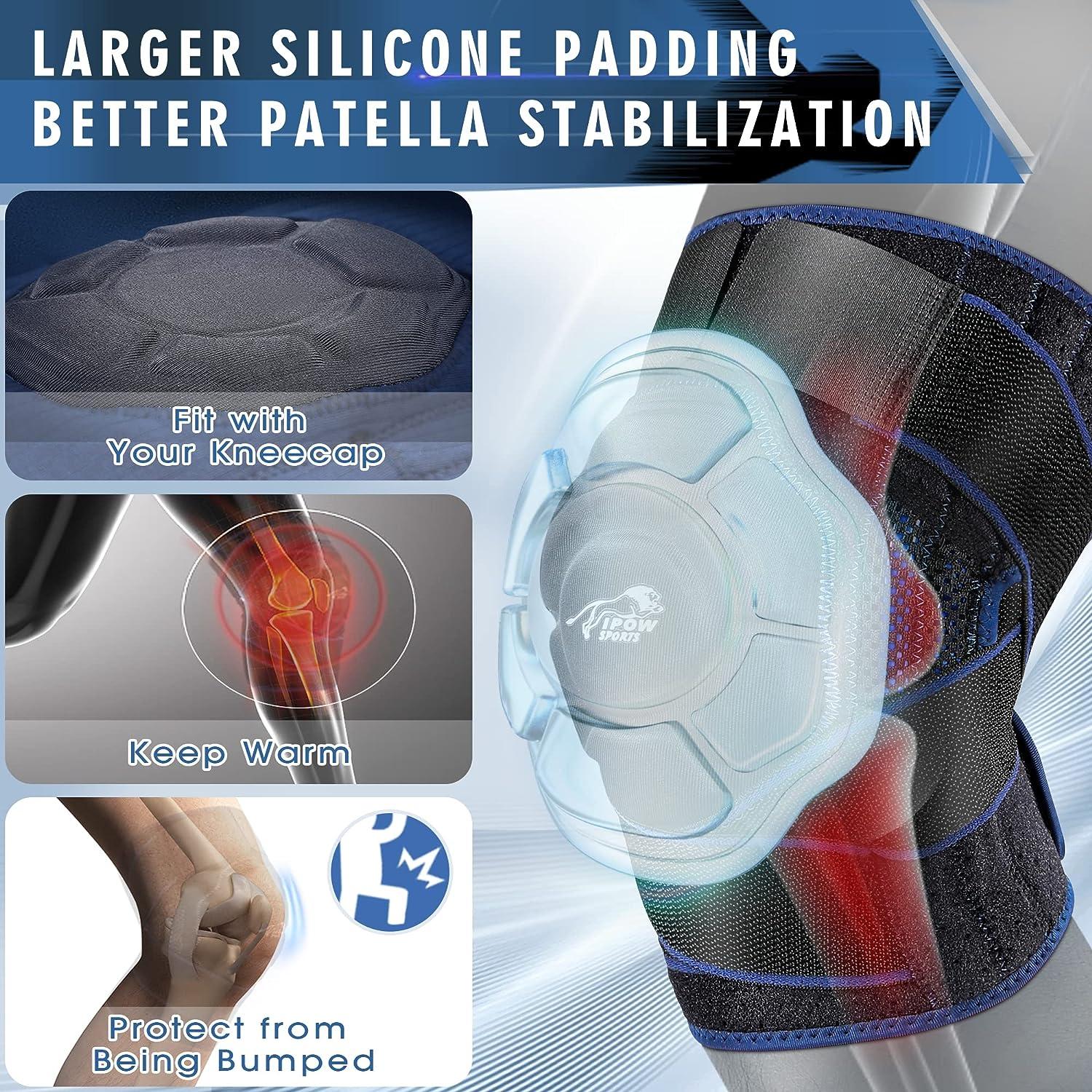 IPOW SPORTS Professional Knee Support with Patella Gel Pad - Meniscus ...
