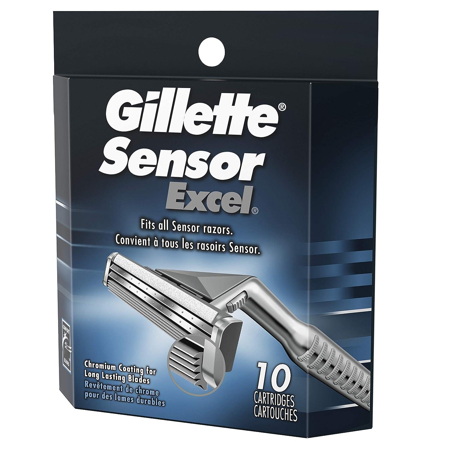 Gillette Sensor Excel Men's Razor Blade Refills - 10 Count Pack (Pack ...
