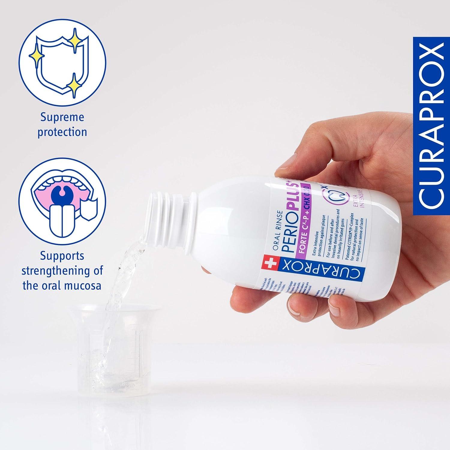 Curaprox Perio Plus Forte Citrix Mouthwash 200ml - Alcohol-Free 0.20% ...