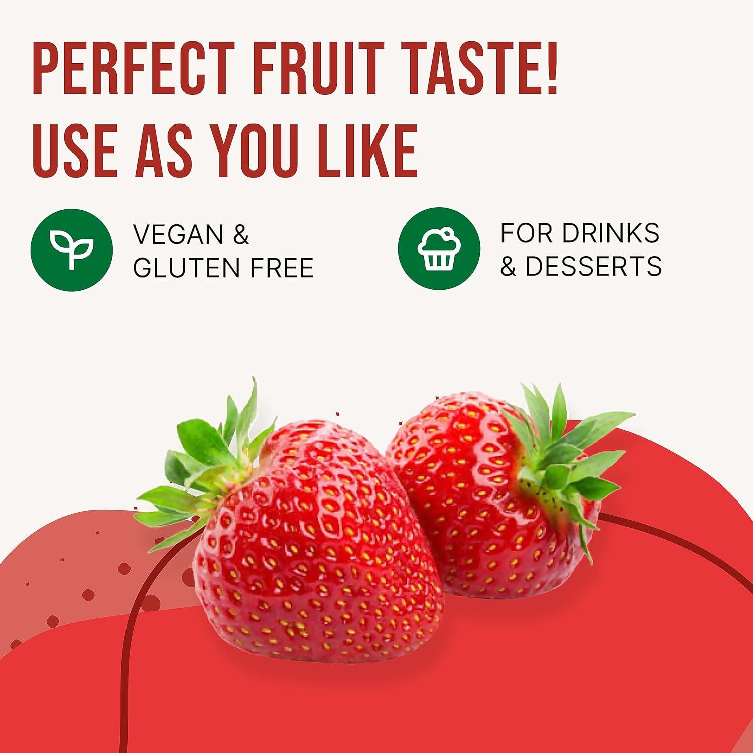 Inspire Food Co. Original Strawberry Fruit Syrup for Bubble Tea - 300ml ...
