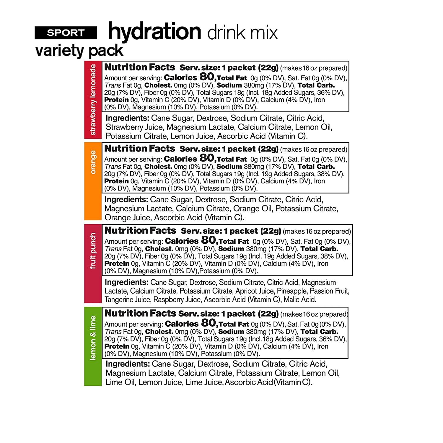SKRATCH LABS Hydration Packets Variety Pack - Electrolyte Powder for ...