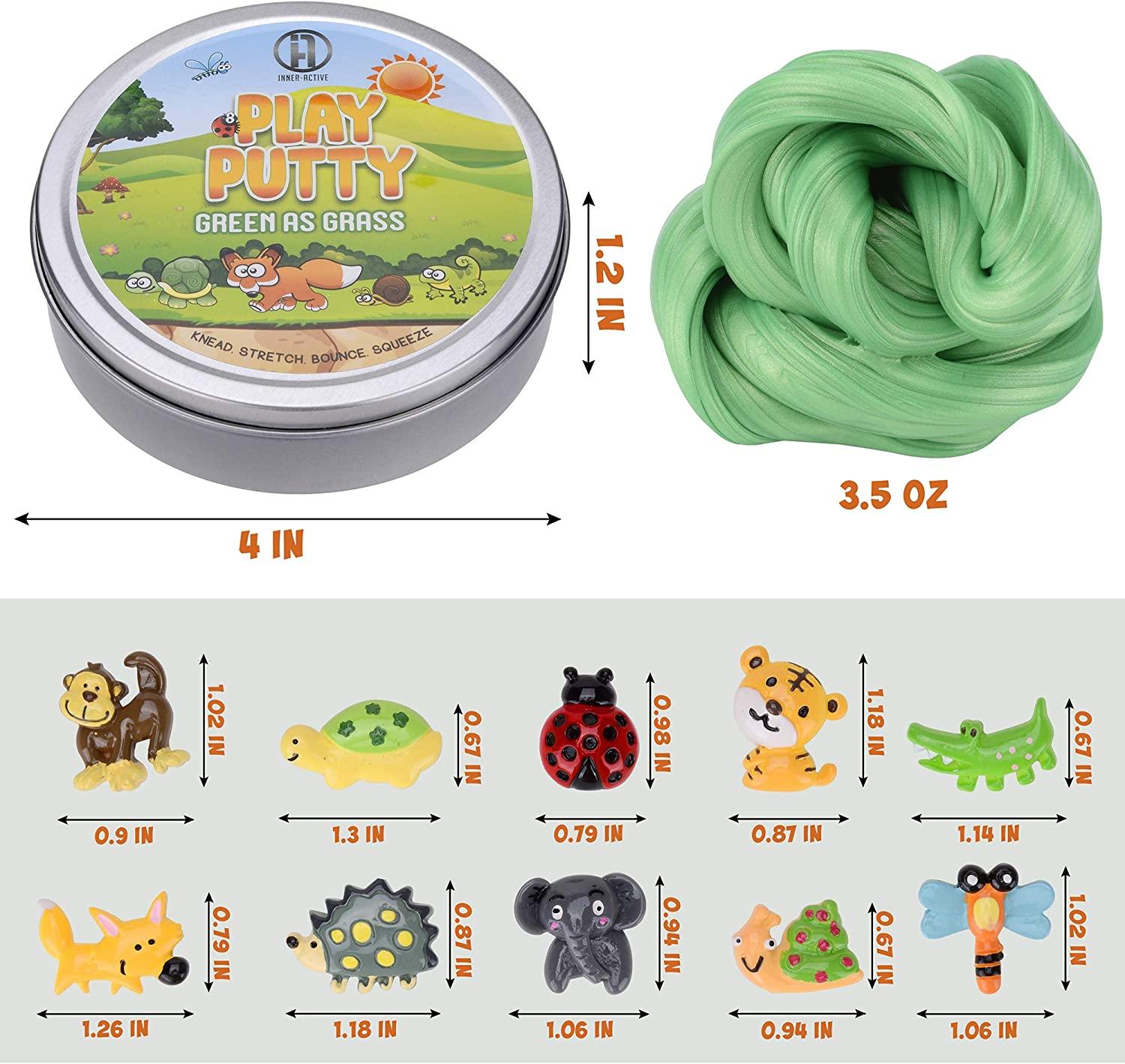 Green as Grass Putty Therapy for Kids with Charms | Medium Resistance for Fine Motor Skills ...