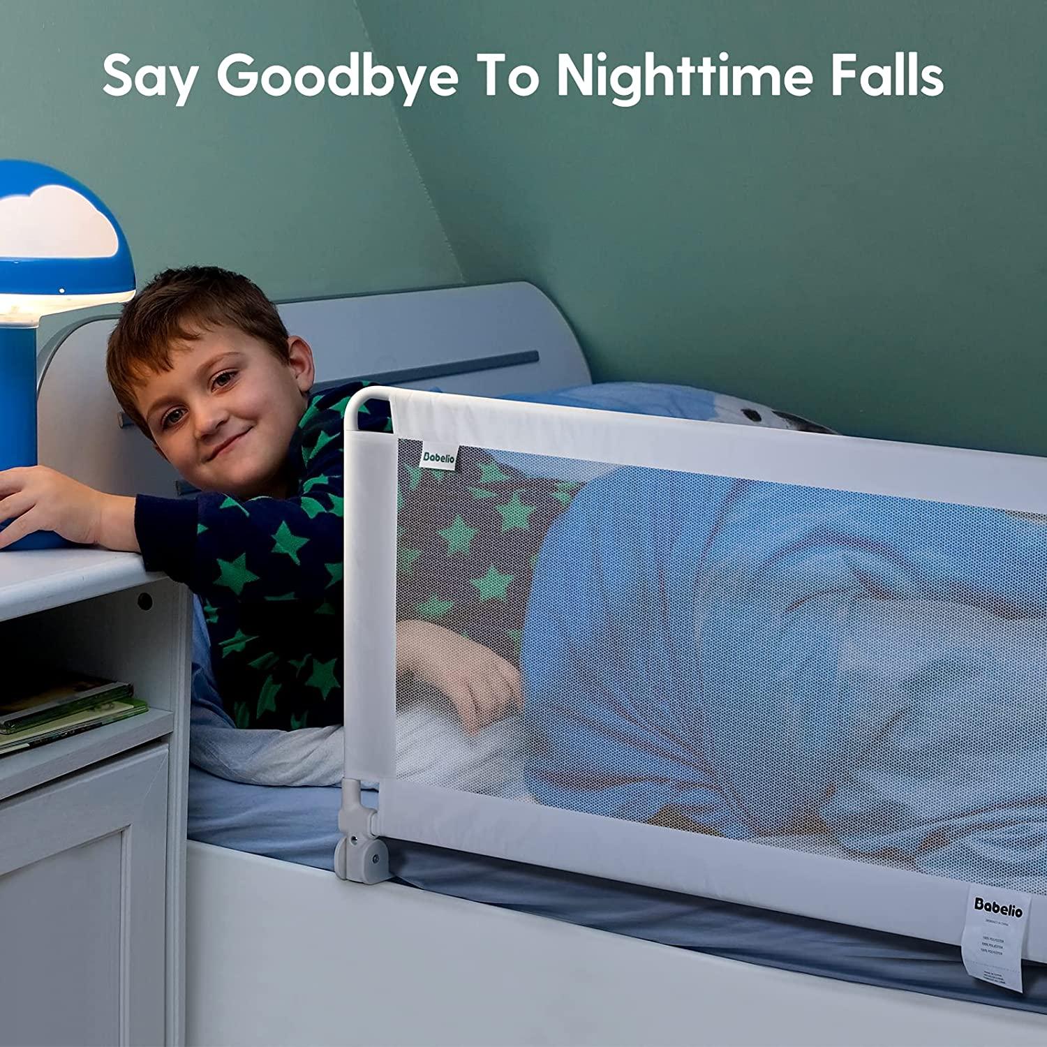 Babelio Toddler Bed Rails Guardian 39-51 Extendable Bed Guard Rail for ...